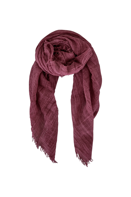 Black Colour Schal Taya, Tuch mit Fransen, Marsala rose – waysens